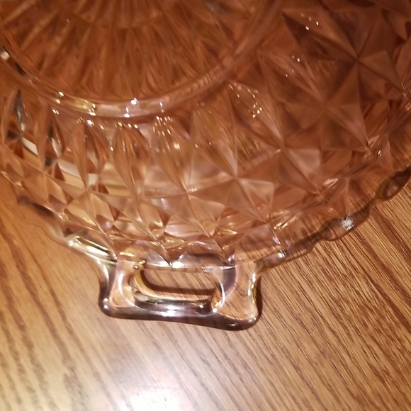 Jeanette Glass Co. | Dining | Vintage Pink Depression Glass Cubist ...